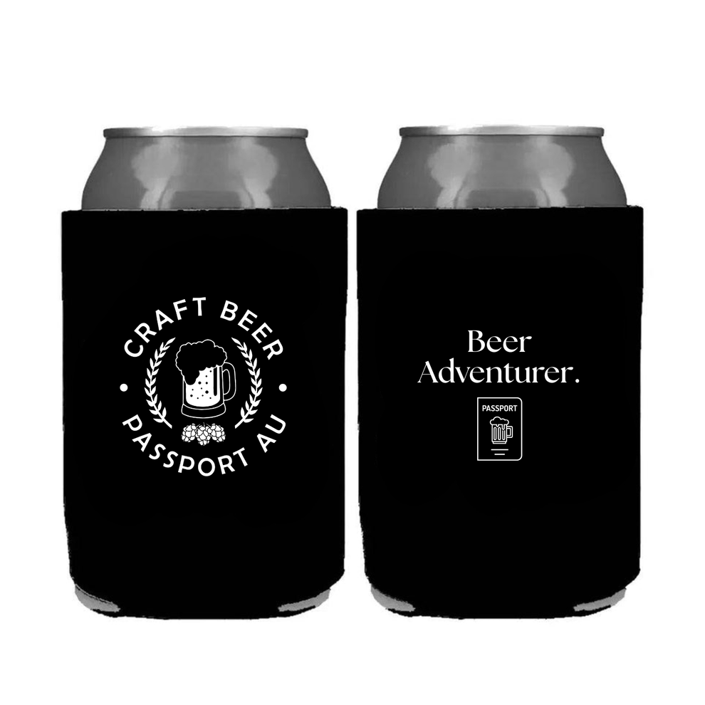 Black Foldable Stubby Cooler – Craft Beer Passport Australia